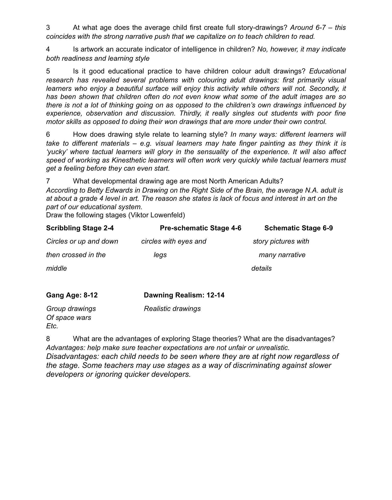 Child Development Handouts – Char's Teaching Tips